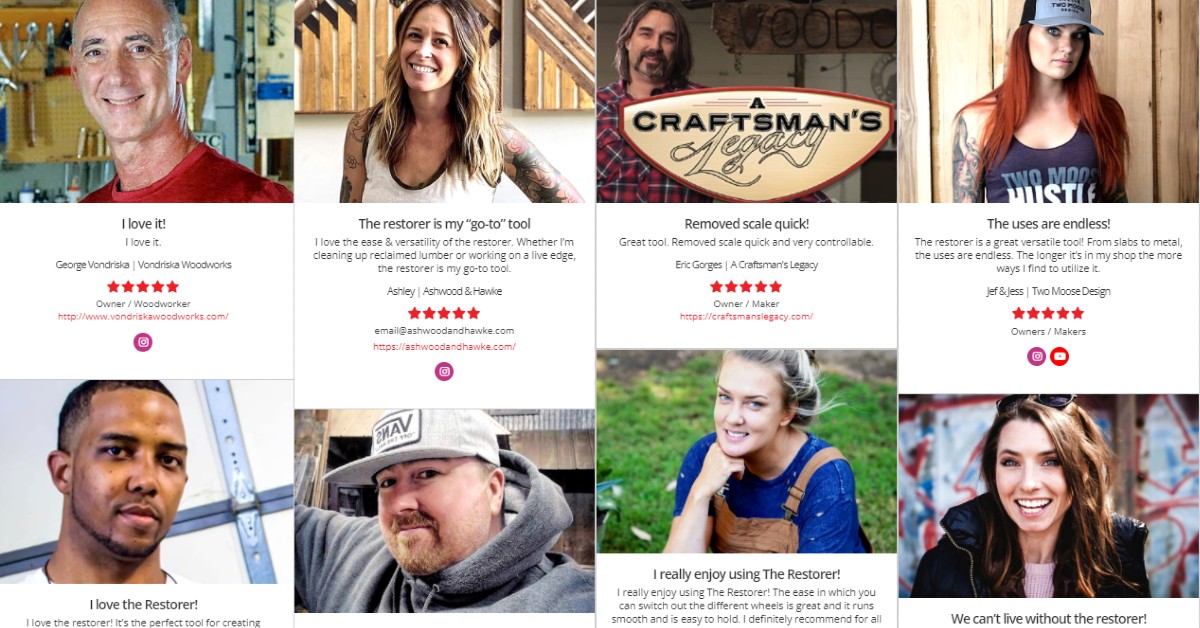 Restorer Tool Reviews - from DIY'ers, Wood & Metal Pros to Celebrities